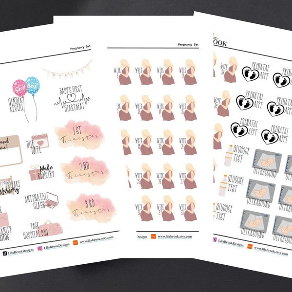 Pregnancy Stickers - Etsy