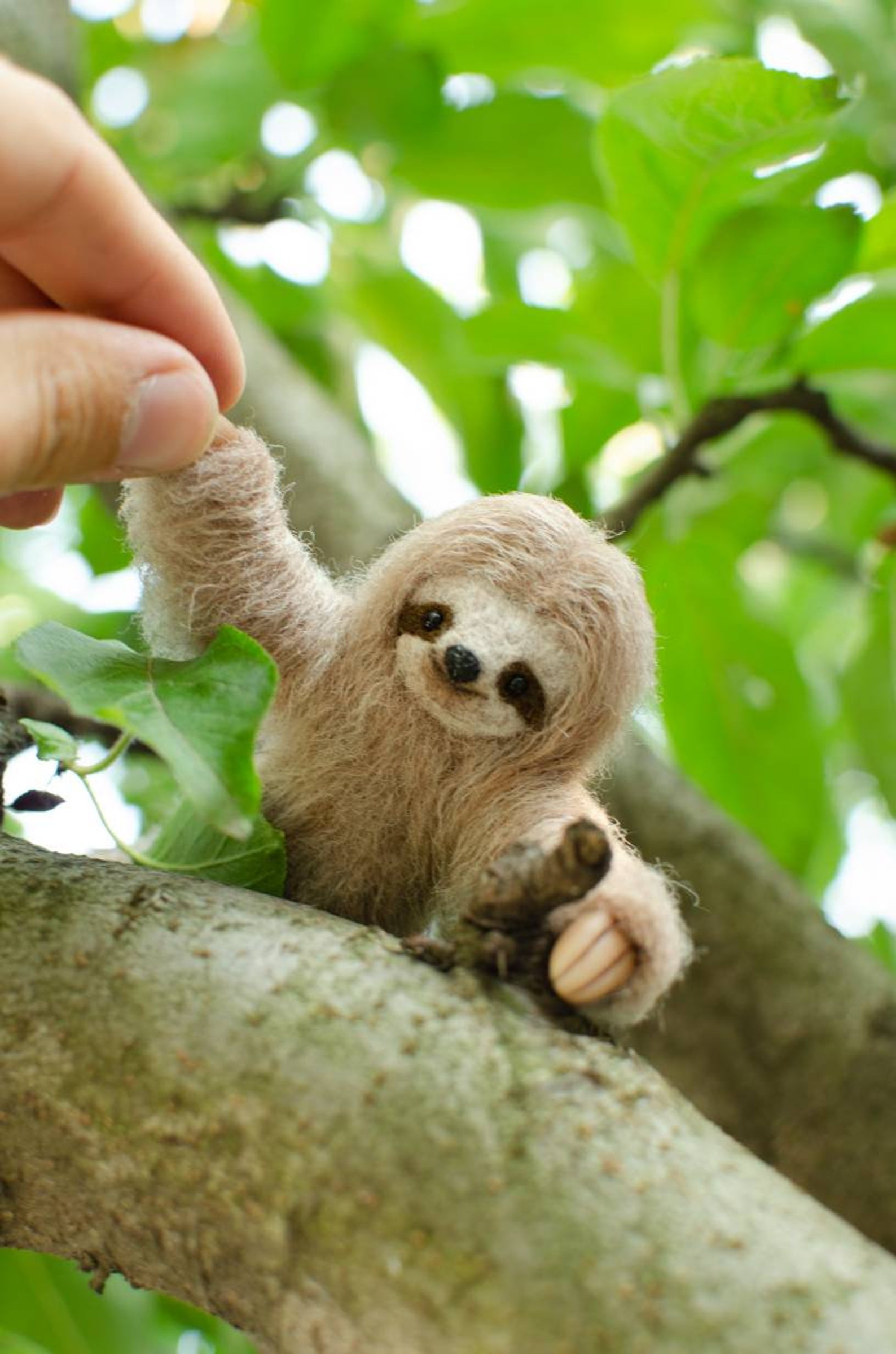 Sloth Needle Felted Toy Art Display Toy Designer Figurine - Etsy