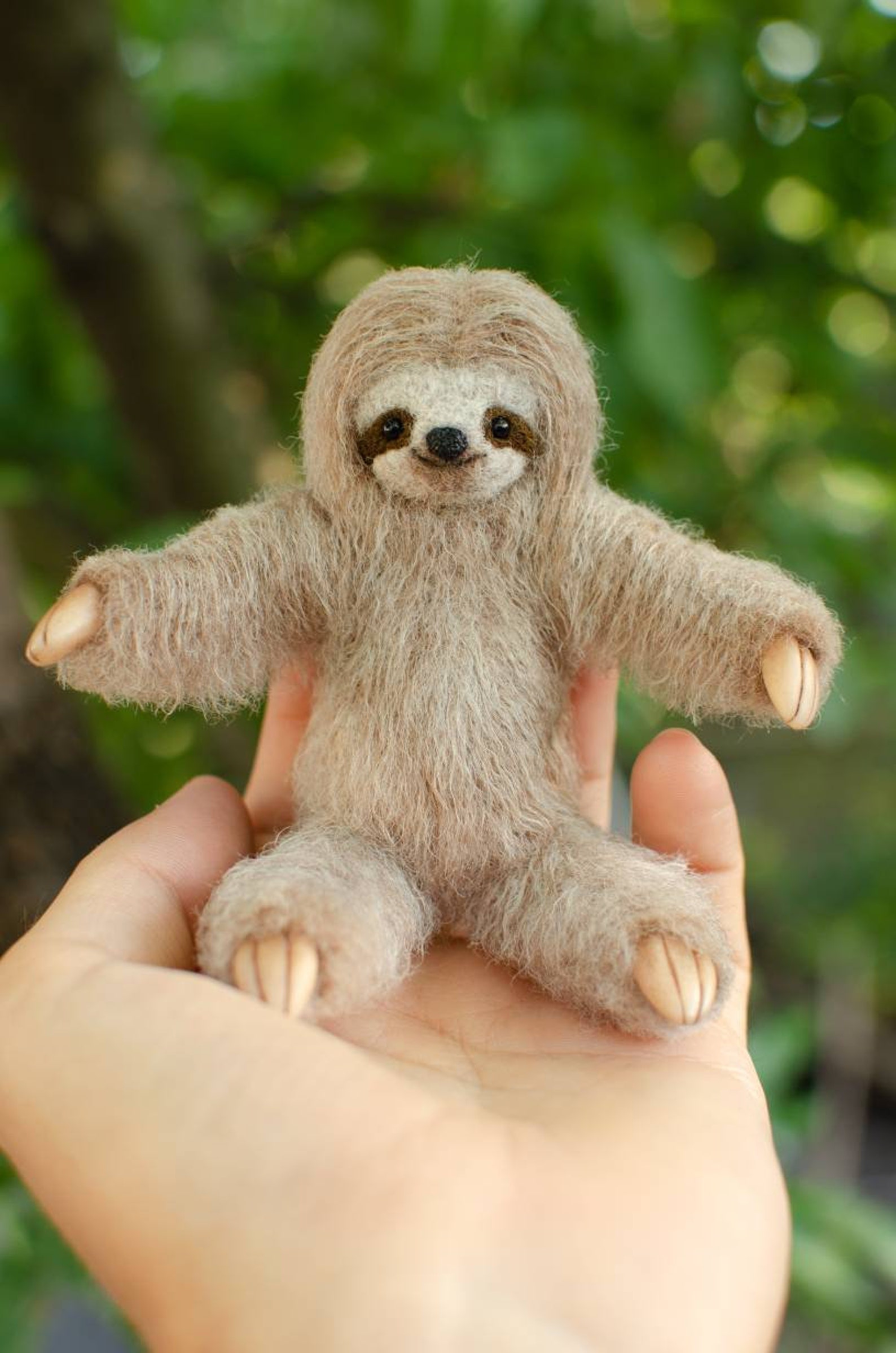 Sloth Needle Felted Toy Art Display Toy Designer Figurine - Etsy