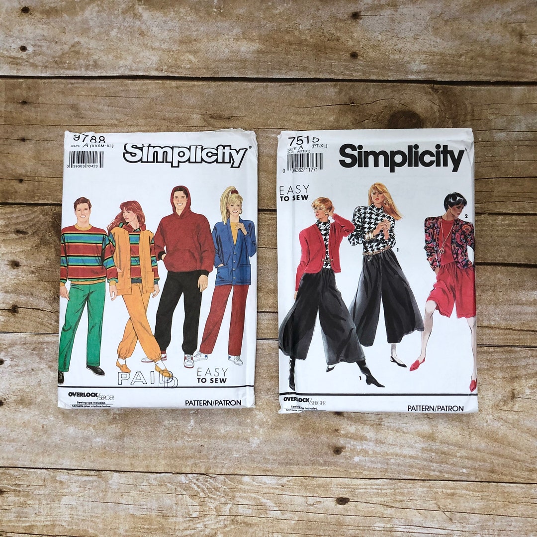 Simplicity Pattern 9788 and 7515 - Vintage Culottes Top Blouse Shirt ...