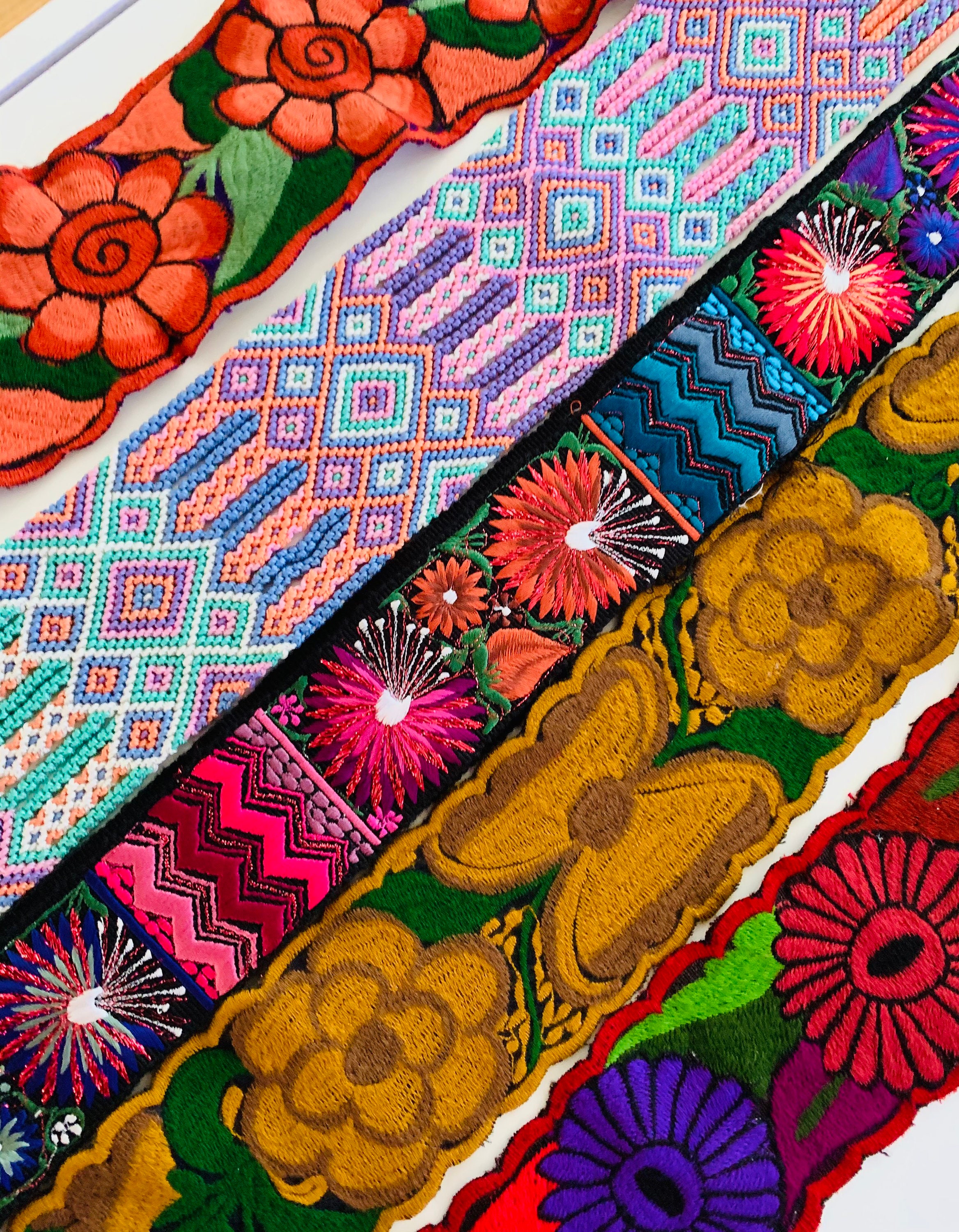 Mexican Women Belt-mexican Embroidered Belt-handmade Floral - Etsy