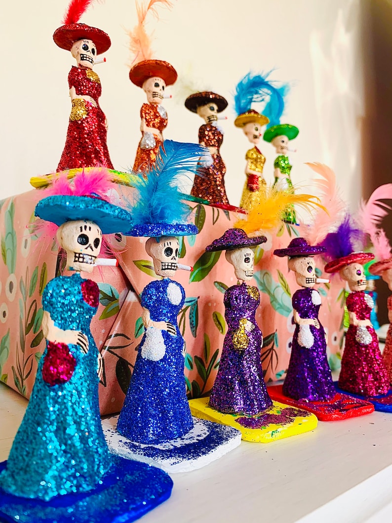 Mini Catrina Dolls/day of the Dead Decor/dia De Los Muertos Decor/altar ...