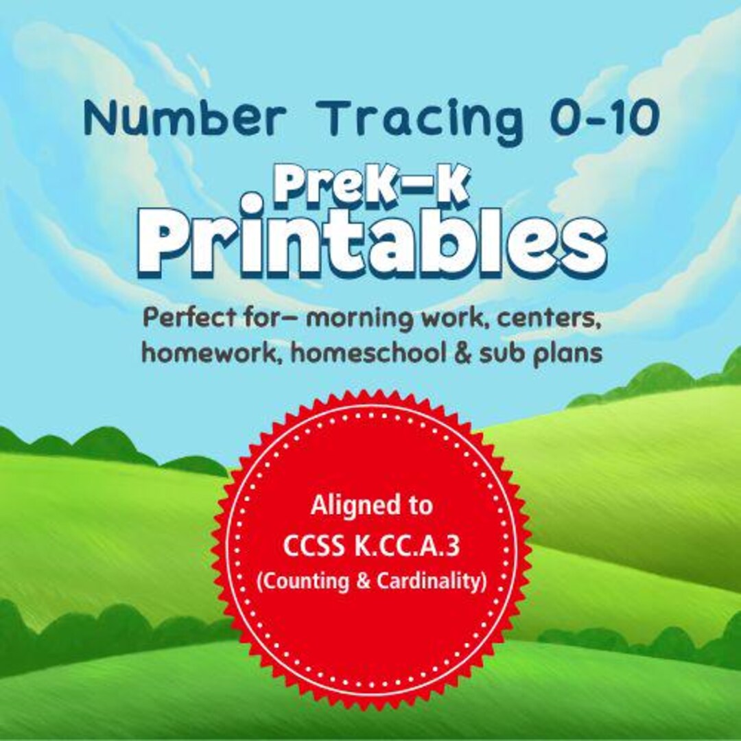 Number Tracing Worksheets 0–10 | Prek–k Number Formation & Handwriting ...