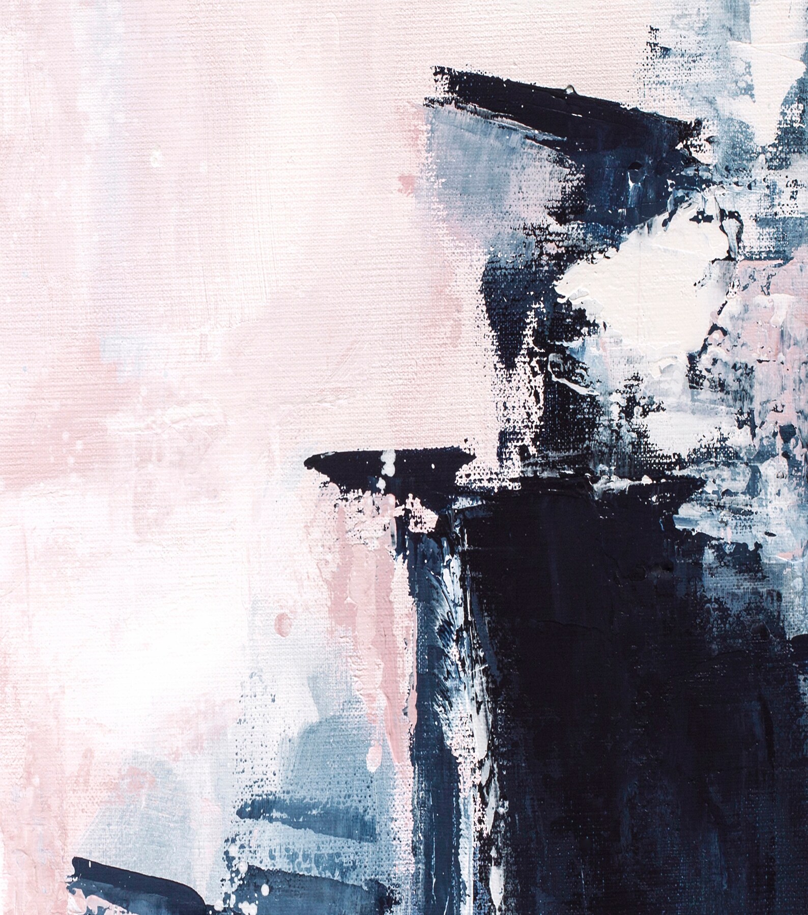 Blue Pink 24 X 36 Artwork Abstract Art Blue Pink Wall Art - Etsy