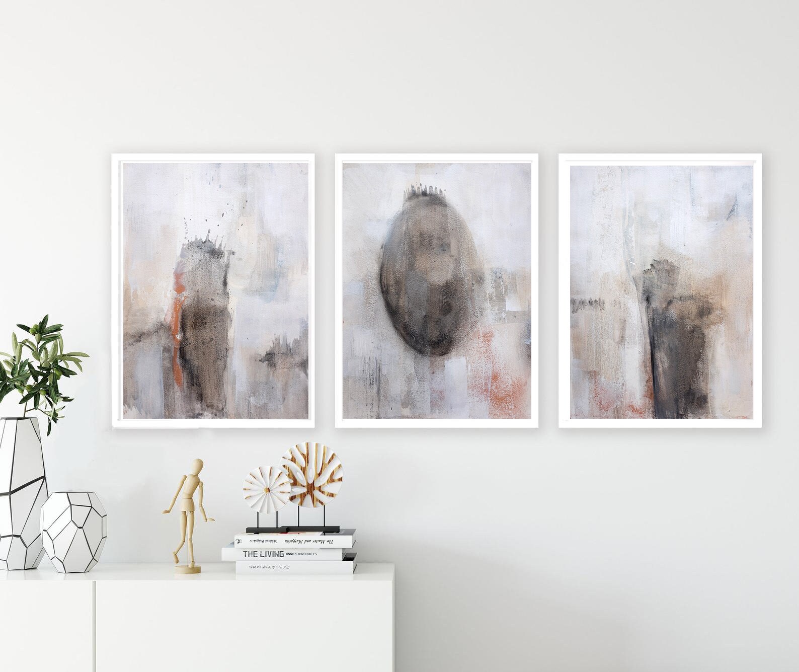 Original Abstract Painting Rustic Home Decor Abstract | Etsy