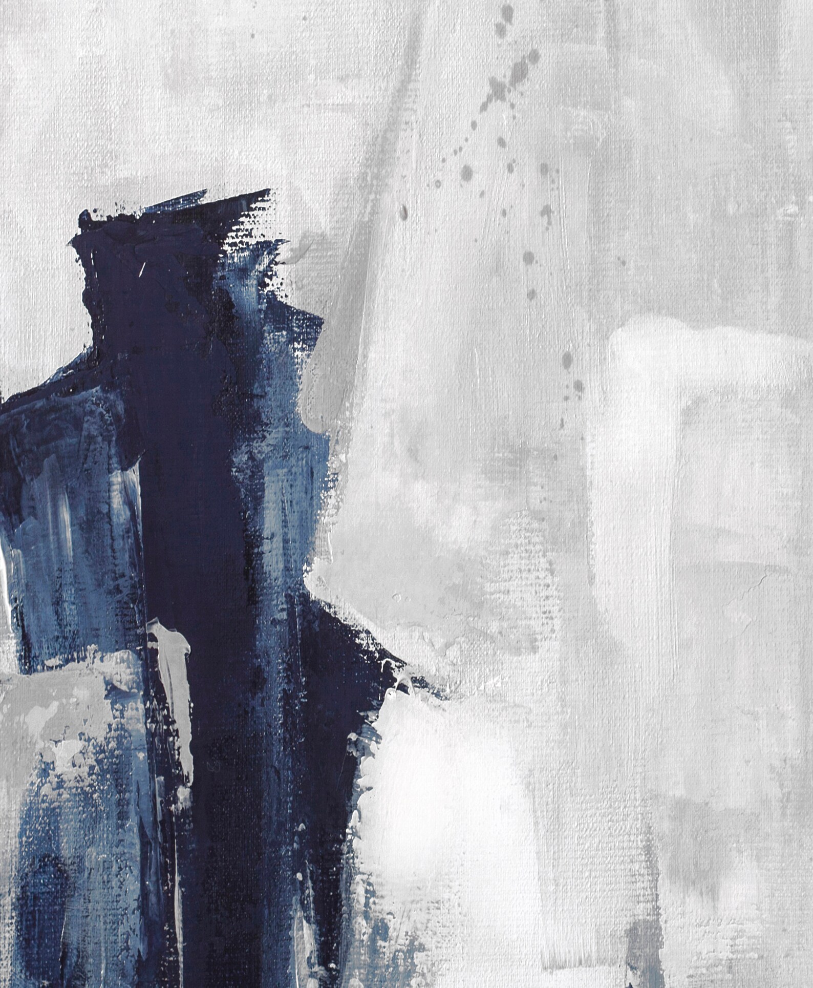 Blue Large Artwork Abstract Art Blue Wall Art Minimalist - Etsy