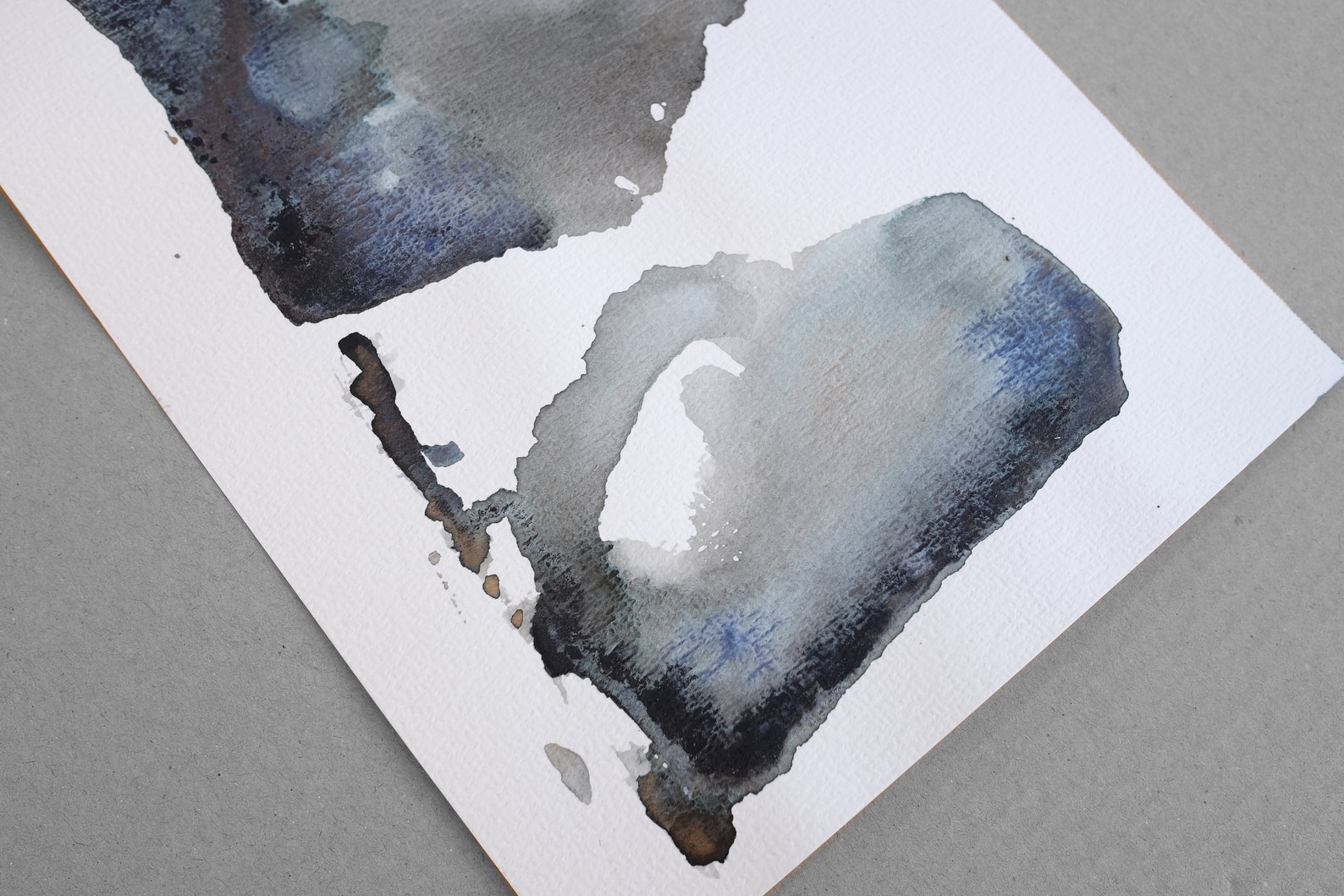 Original Painting Original Ink Blue Painting on Paper - Etsy