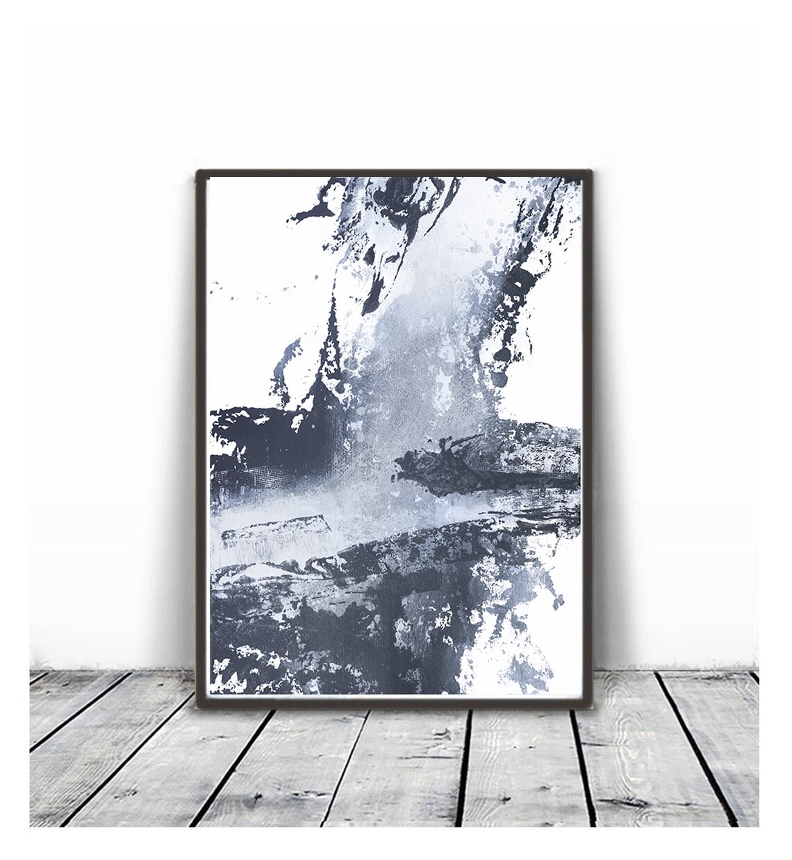 Grey & White Abstract Wall Art Grey Stripes Minimalist Art - Etsy