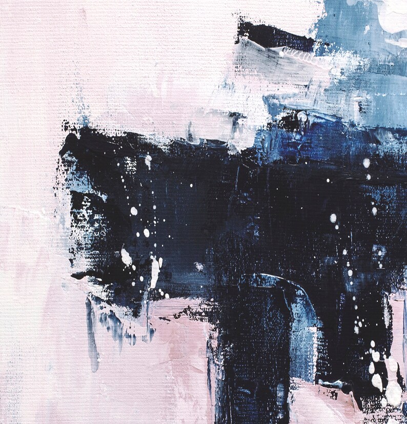 Blue Pink 24 X 36 Artwork Abstract Art Blue Pink Wall Art - Etsy