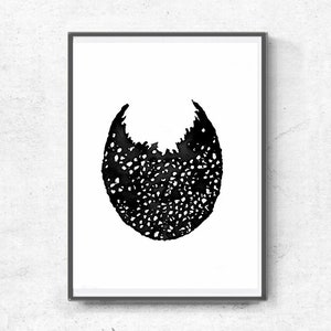 Set of 3 Prints, Abstract Art Print Set, 3 Abstract Prints, Black Ink ...