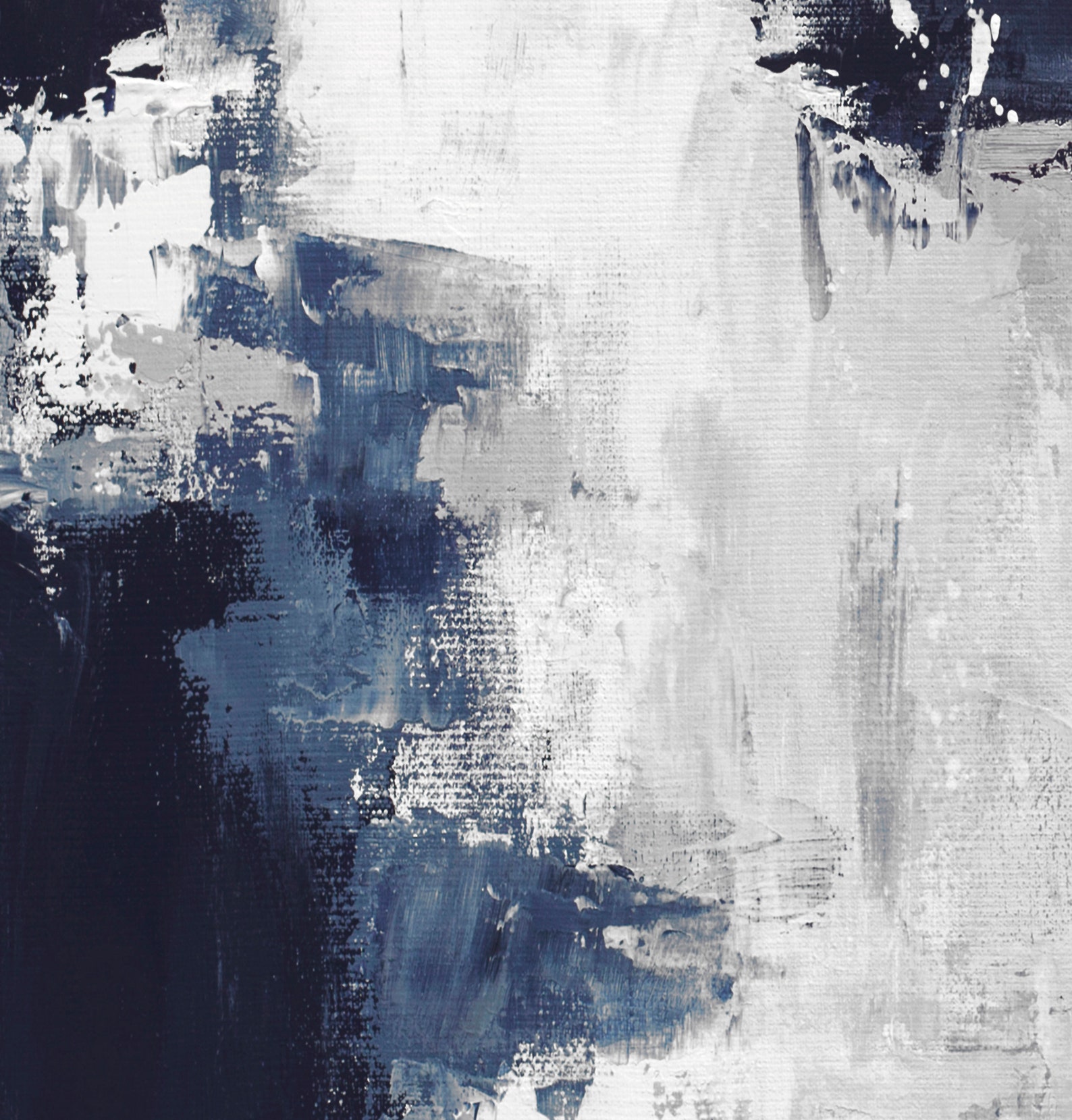 Blue Large Artwork Abstract Art Blue Wall Art Minimalist - Etsy