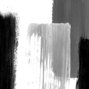 Black White Geometric Abstract Painting, Minimalist Art, Set of 2 Black ...
