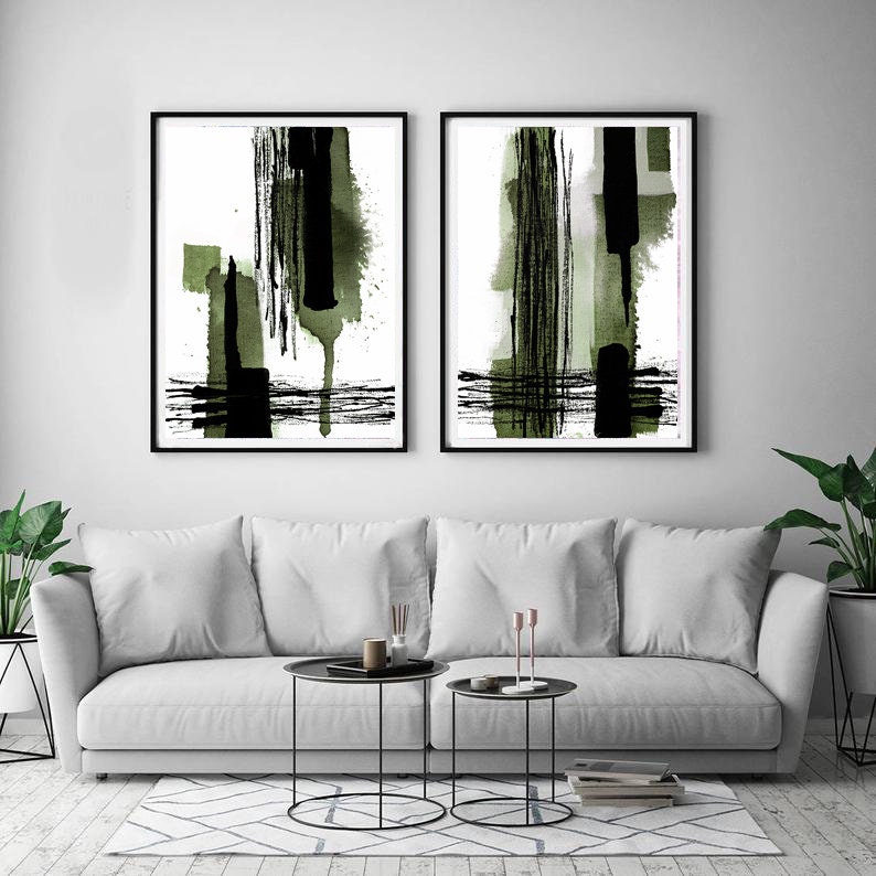 Abstract Art Print Set of 2 Printable Art Minimalist | Etsy