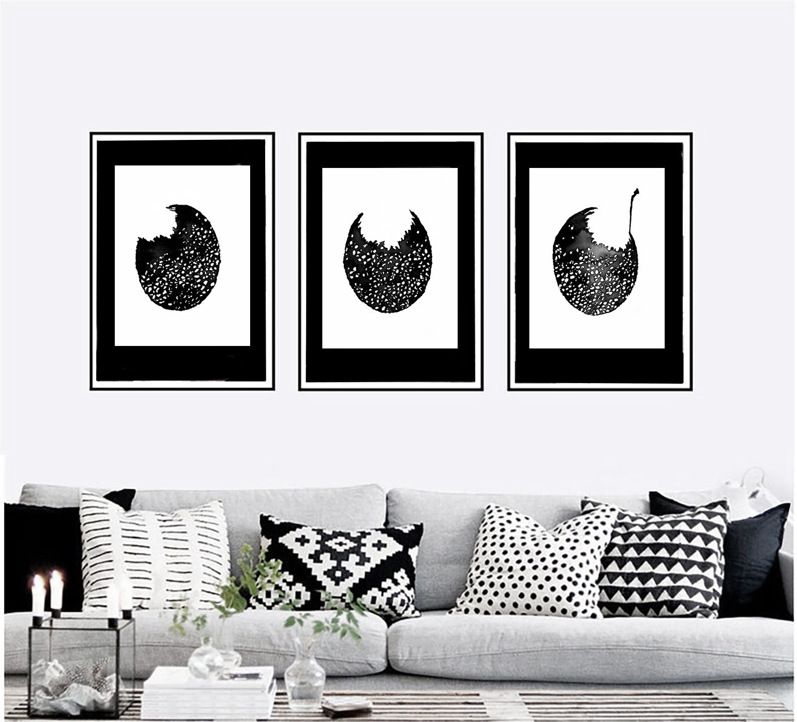 Set of 3 Prints Abstract Art Print Set 3 Abstract Prints | Etsy