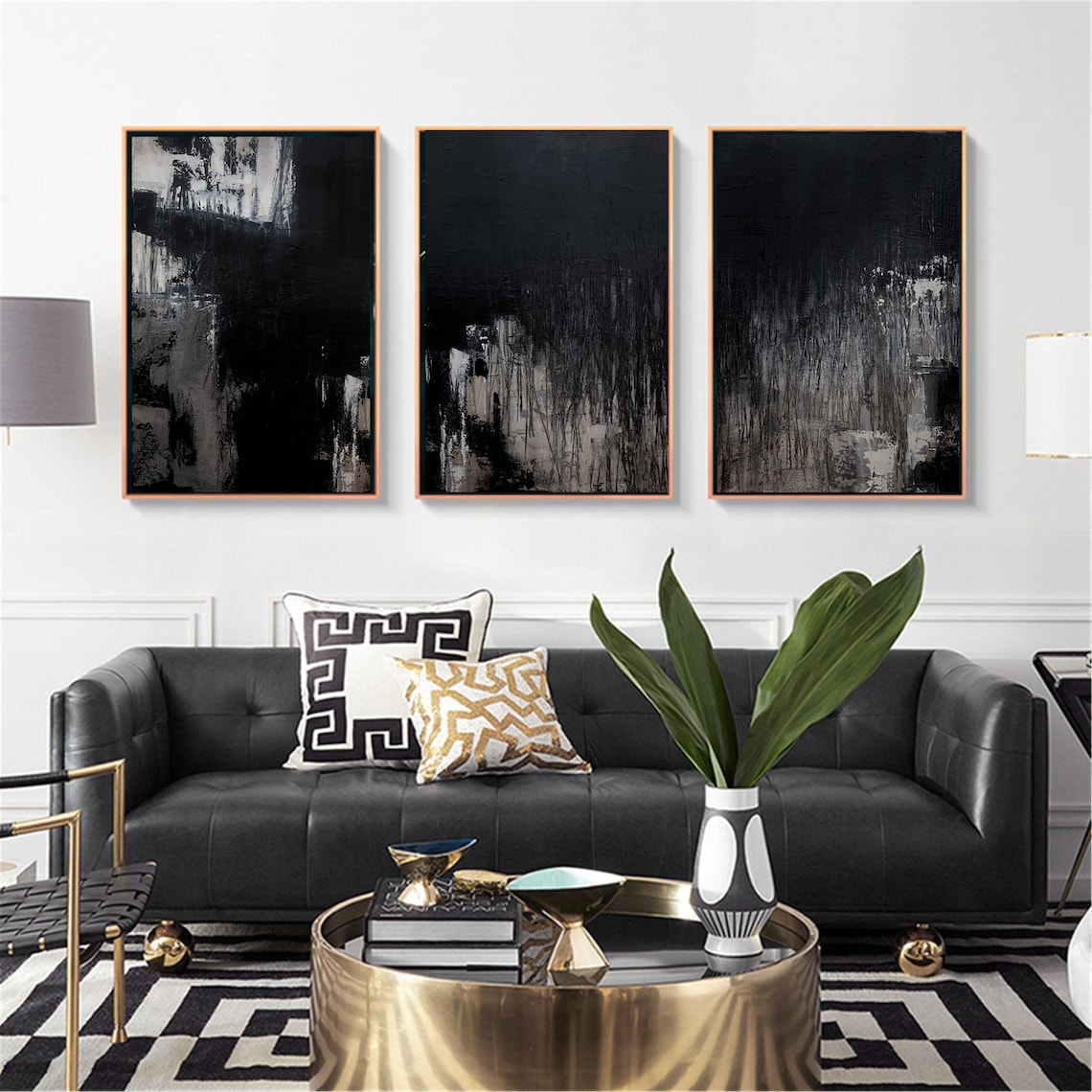 Triptych Wall Art Set of 3 Prints Digital Download Modern | Etsy