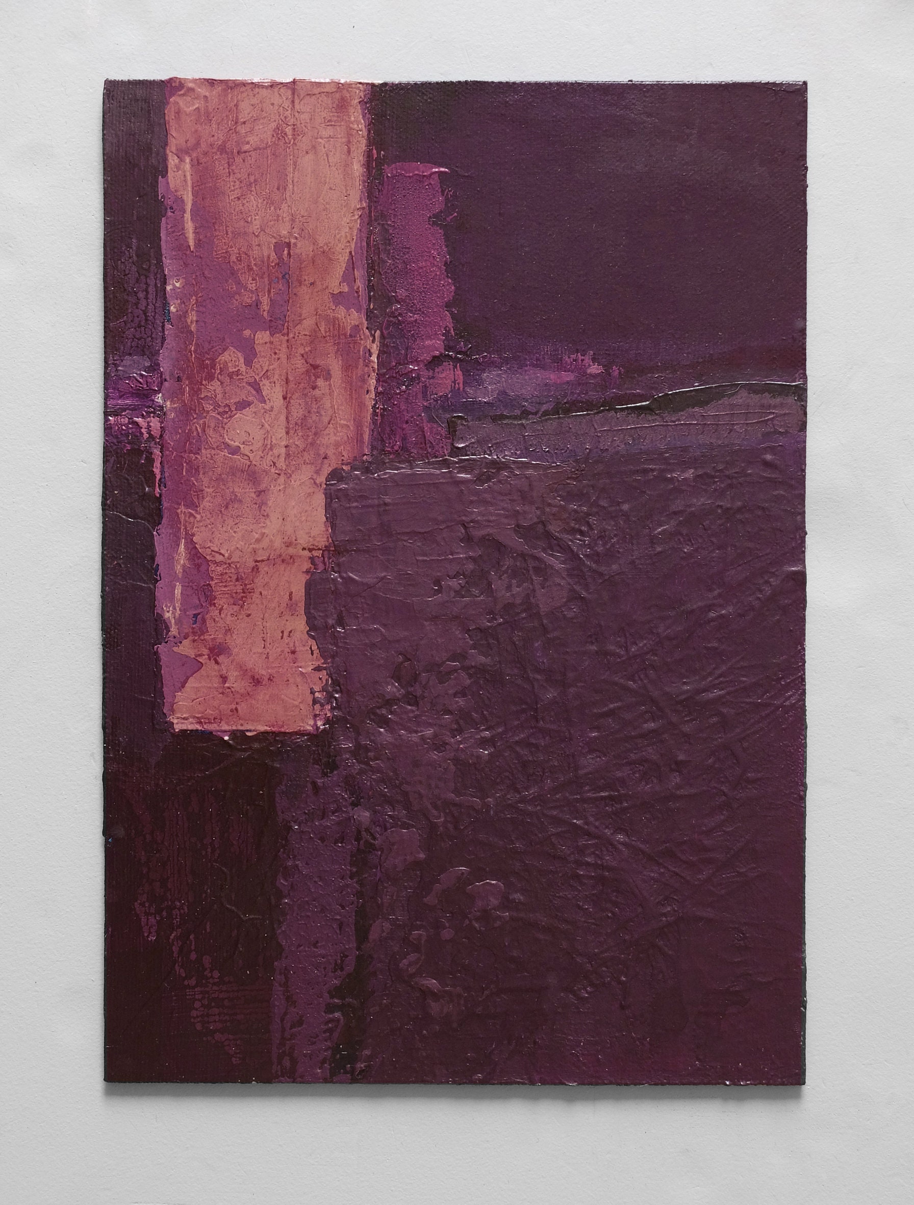 Set of 3 Small Abstract Purple Abstract Textured - Etsy