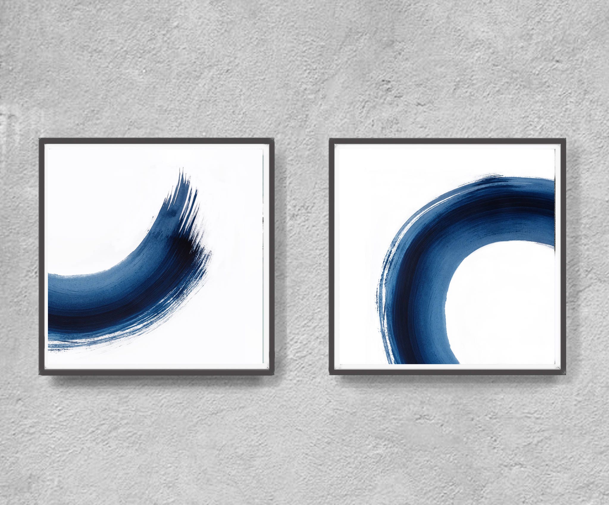 Abstract Art Print Set Printable Art Minimalist Coastal | Etsy