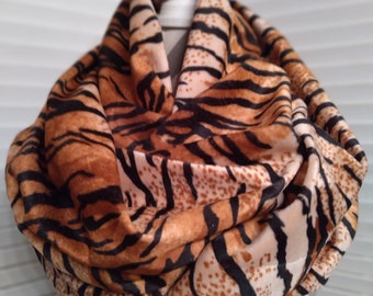 Tiger Print Scarf - Etsy
