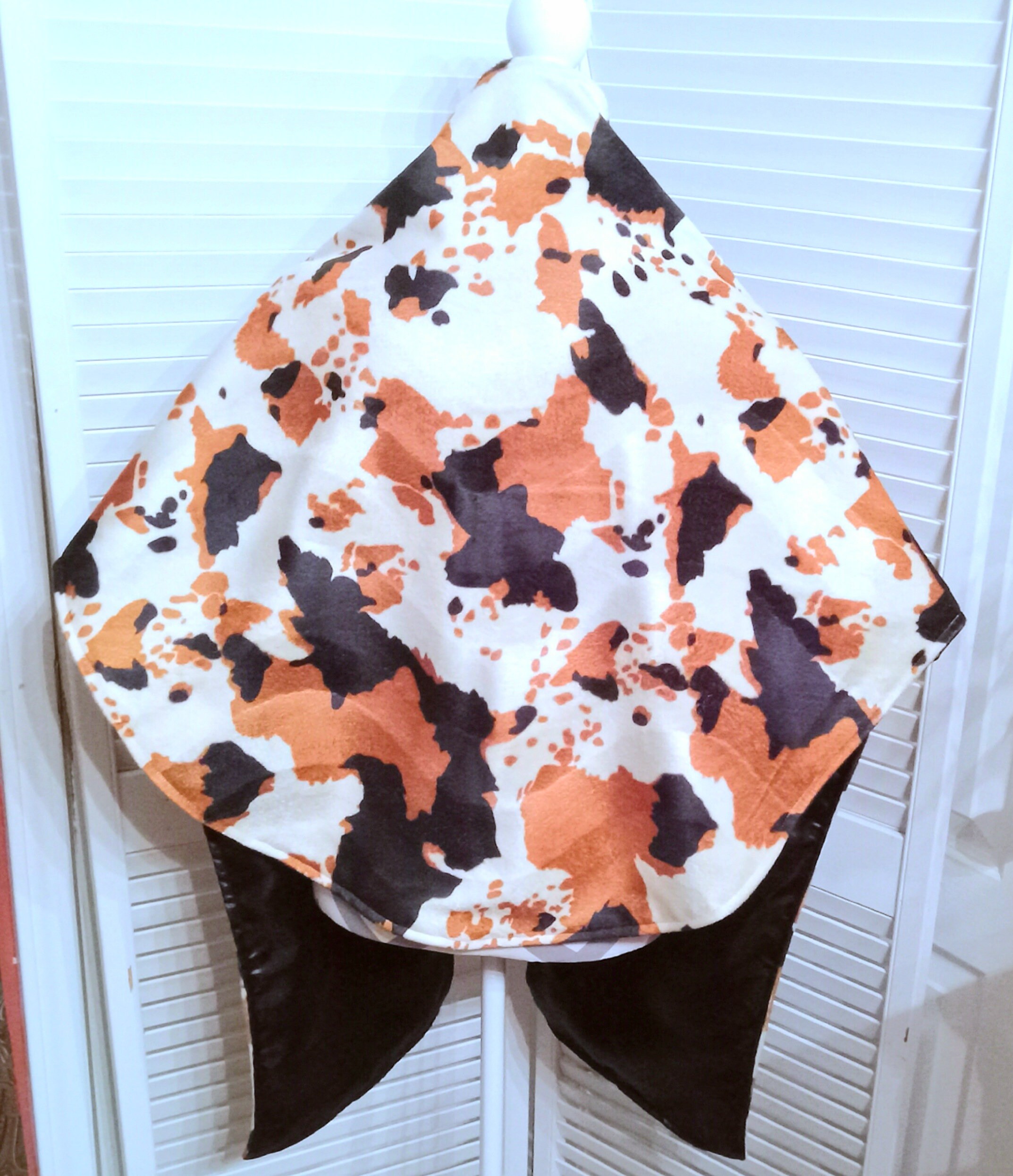 Faux Fur Animal Print Shawl Cow Print Wrap Reversible Wrap - Etsy