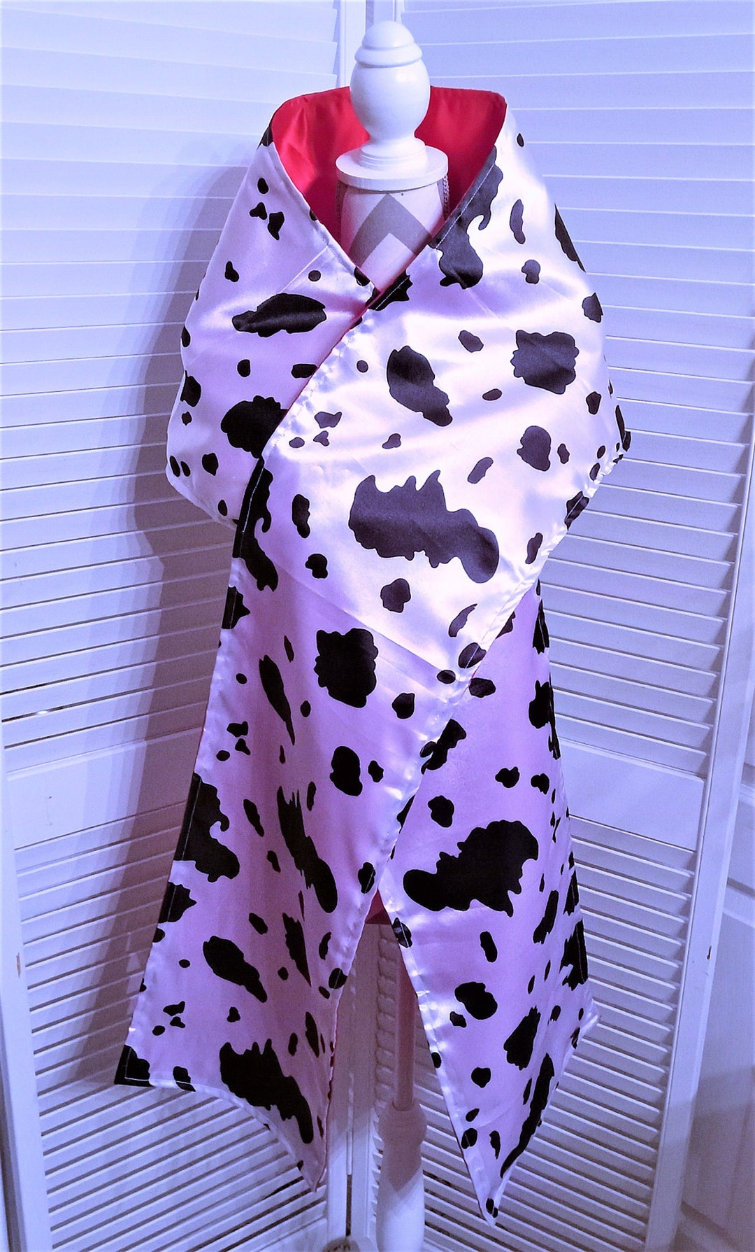 Cow Print Wrap, Satin Wrap, Animal Print Shawl, Charmeuse Satin Shawl ...