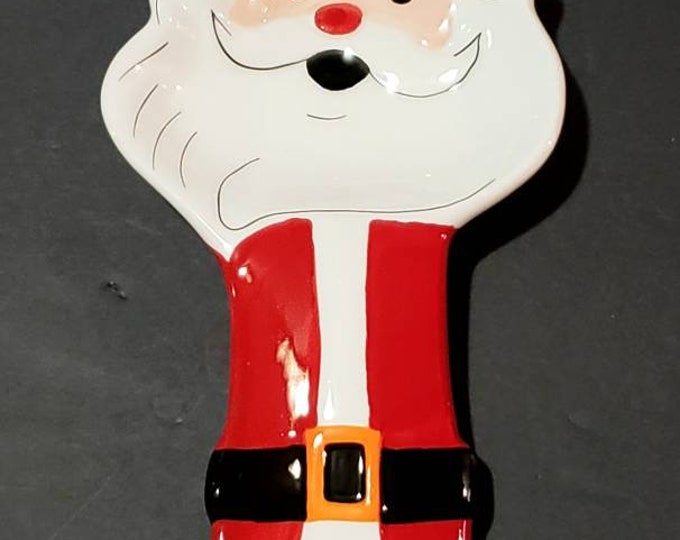 Festive and Bright Large Santa Claus Spoon Rest to Add Christmas Spirit ...