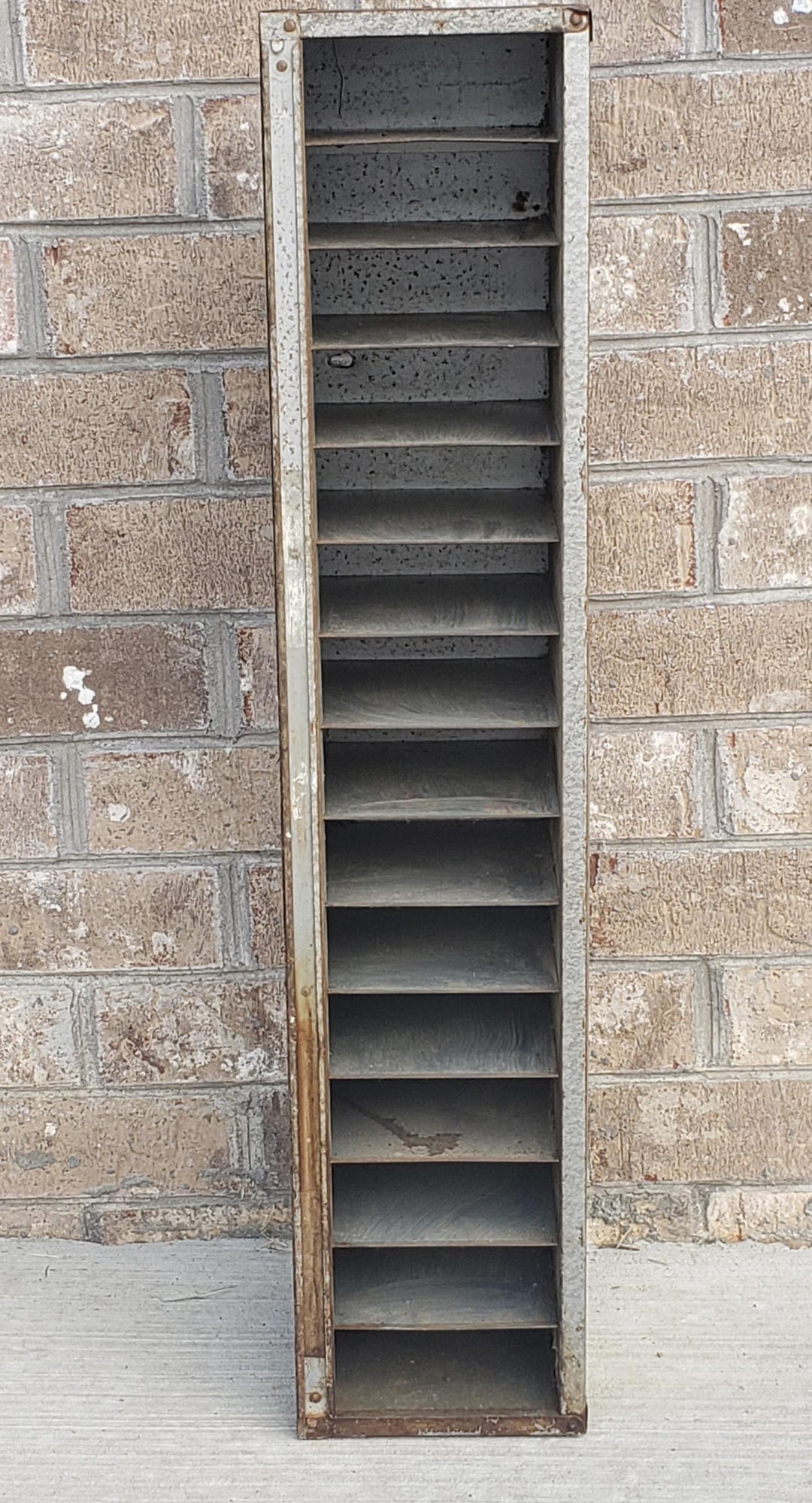 Large Vintage Galvanized Metal Mail Sorter Organizer From Old Lumber ...