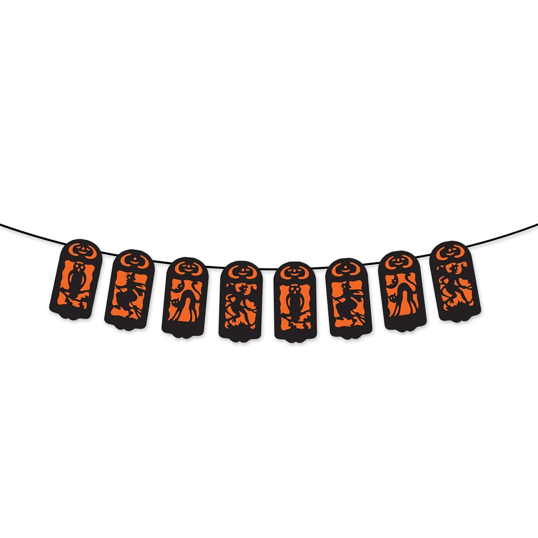 Beistle Halloween Silhouette Streamer 6 Ft Long, Owls, Witches ...