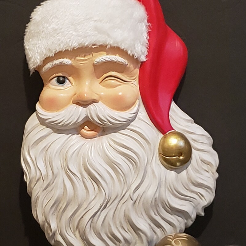 Santa Head Wall Hanging - Etsy