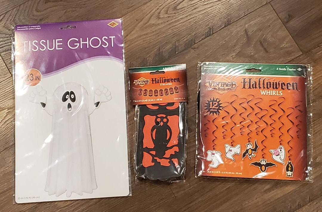 3 Beistle Vintage Inspired Halloween Decorations New in Package, 23 ...