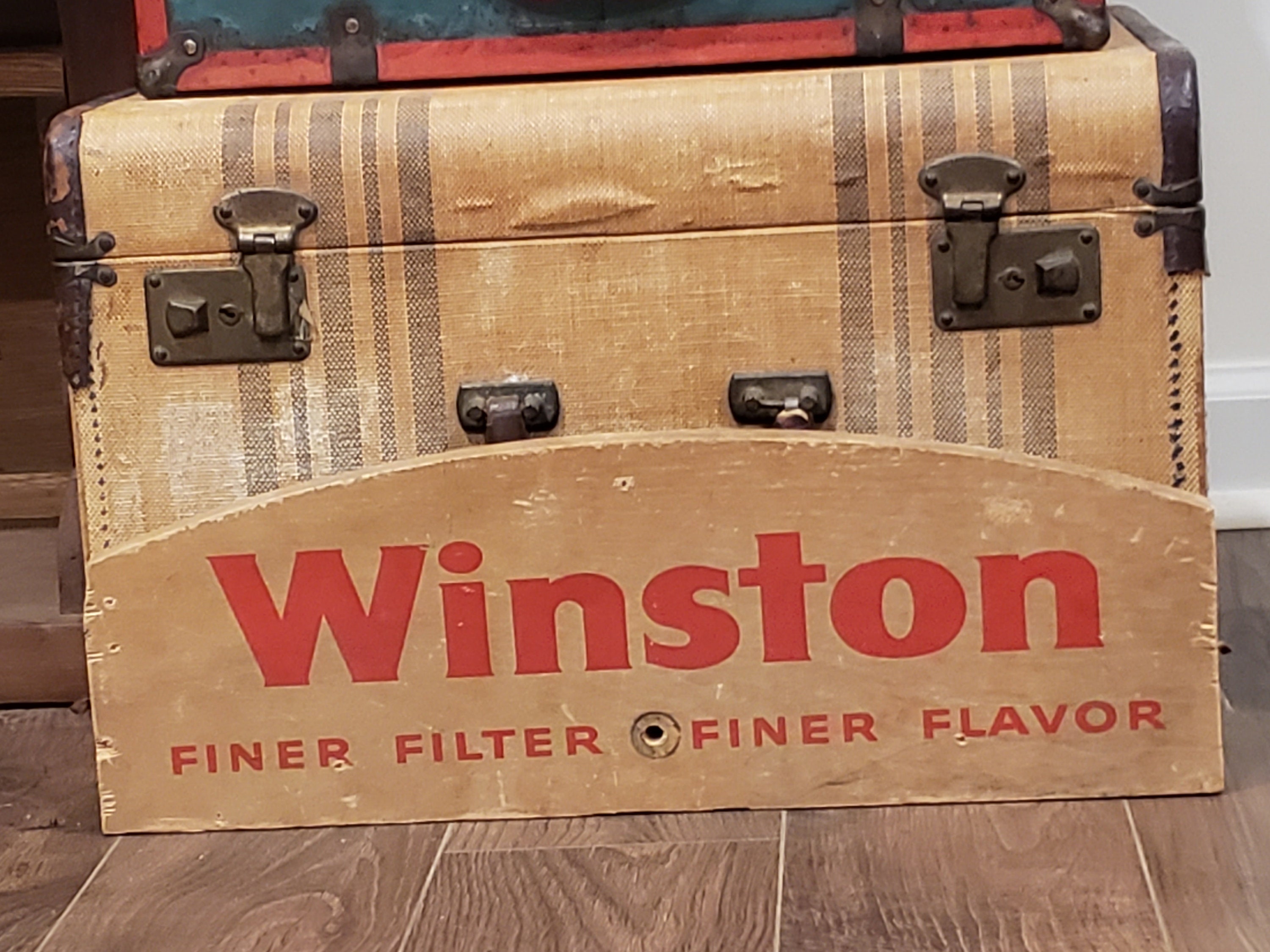 Vintage Winston Cigarettes Old Wood Advertising W/ Red Lettering Rare ...
