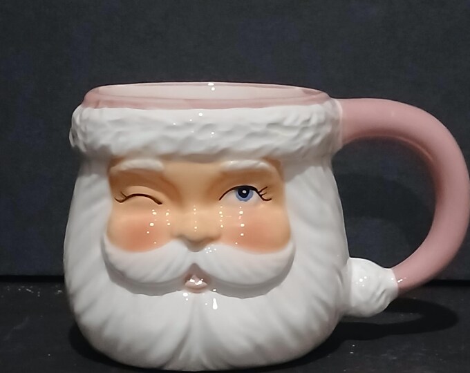 Vintage Ironstone Santa Claus Cup Mug FULL SIZE Creamy White Santa ...