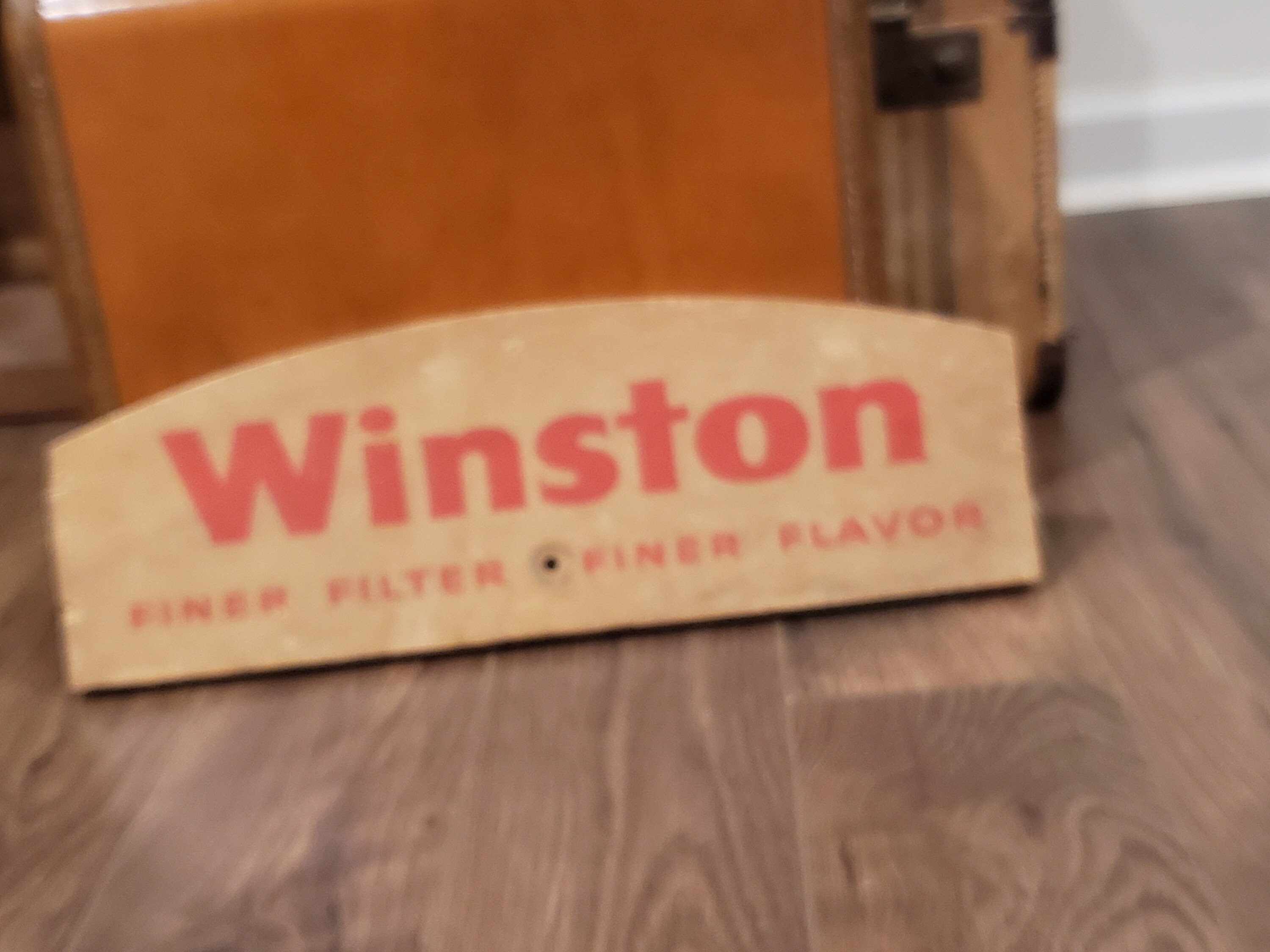 Vintage Winston Cigarettes Old Wood Advertising W/ Red Lettering Rare ...