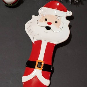 Festive and Bright Large Santa Claus Spoon Rest to Add Christmas Spirit ...