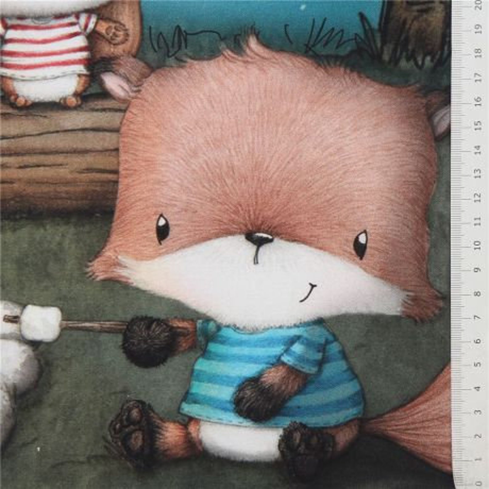 Teddy Bears Campfire Fabric Cotton Craft Quilting Large Panel - Etsy