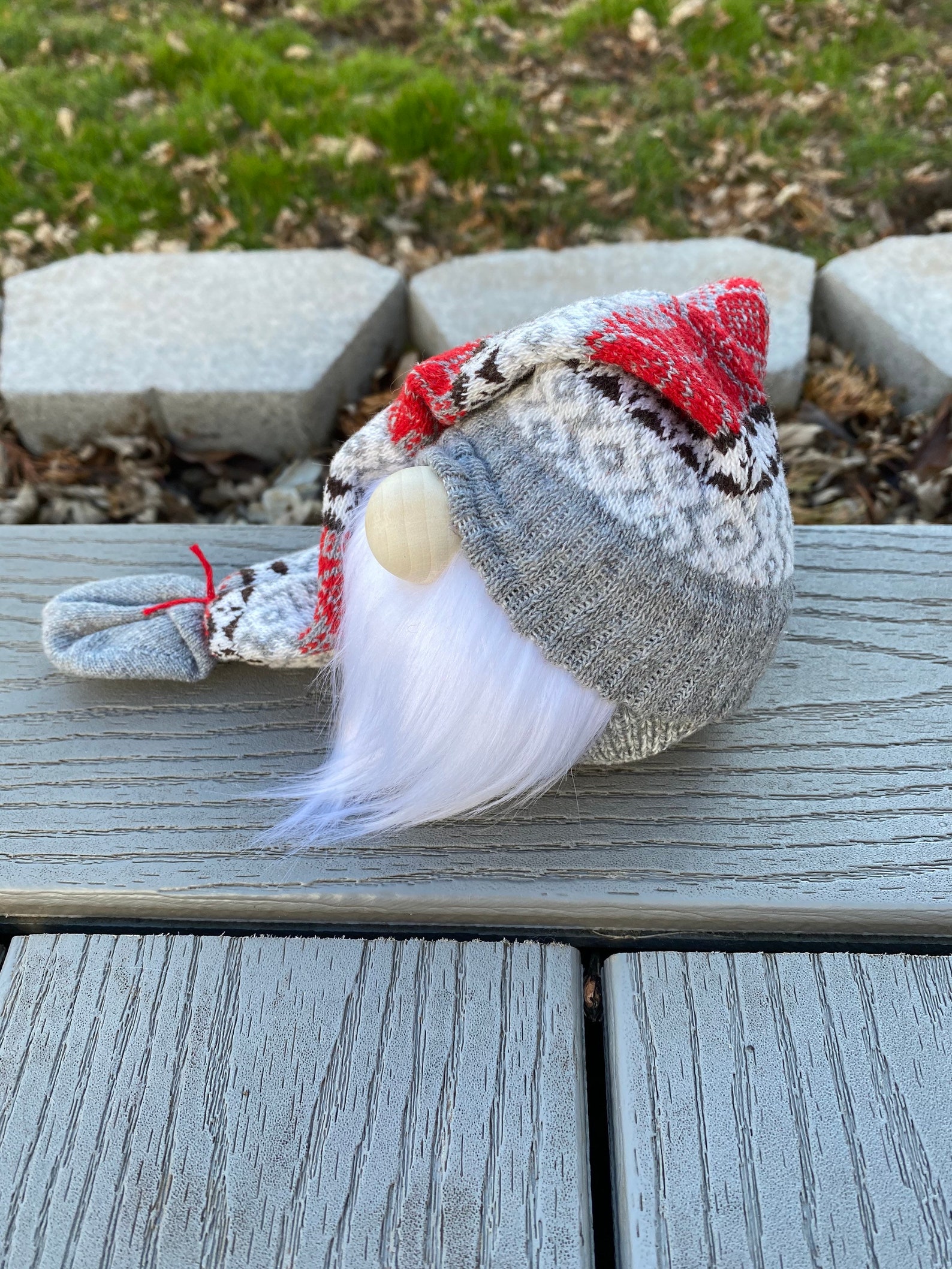 Feo gnomo de suéter de Navidad gnomo copo de nieve gnomo de - Etsy España