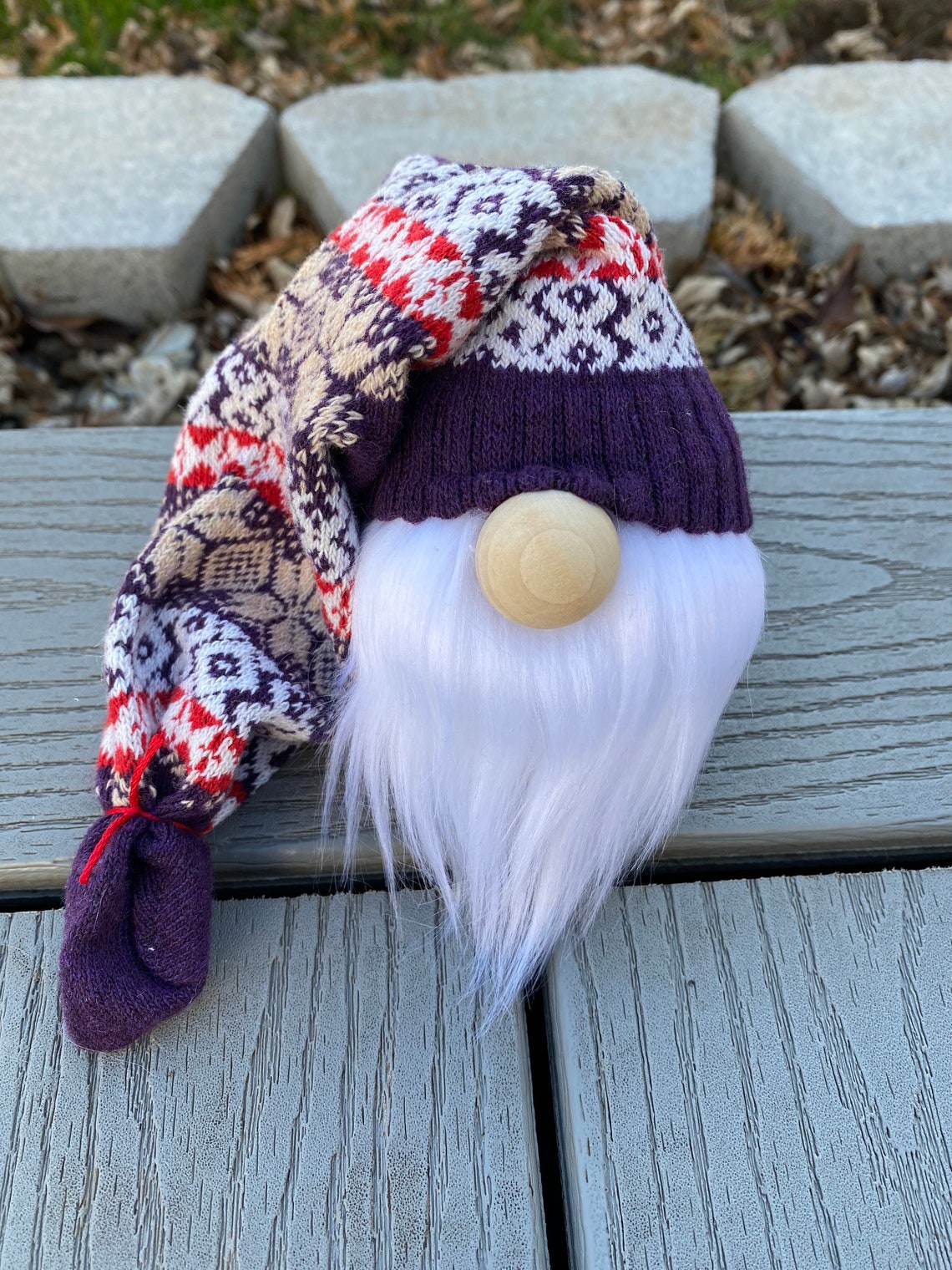 Feo gnomo de suéter de Navidad gnomo copo de nieve gnomo de - Etsy España
