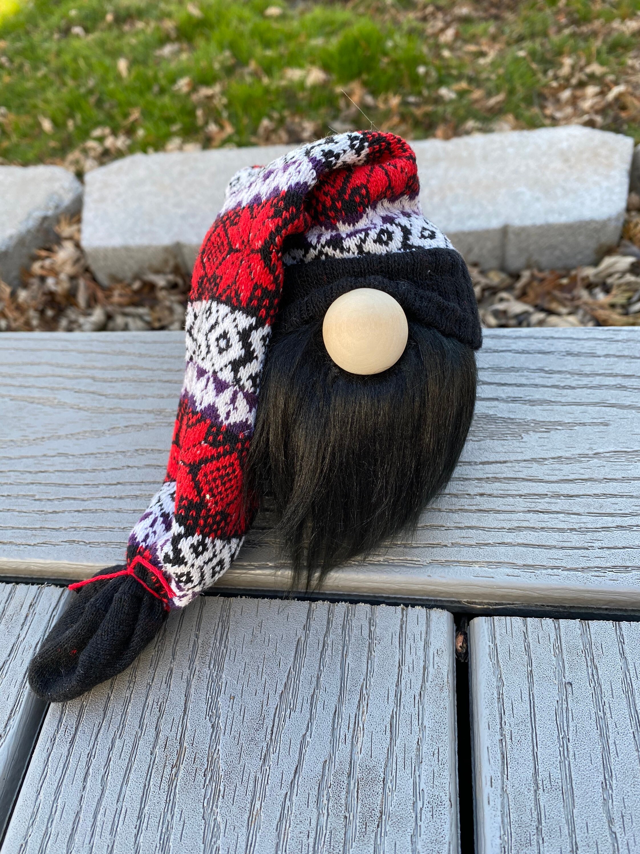 Feo gnomo de suéter de Navidad gnomo copo de nieve gnomo de - Etsy España