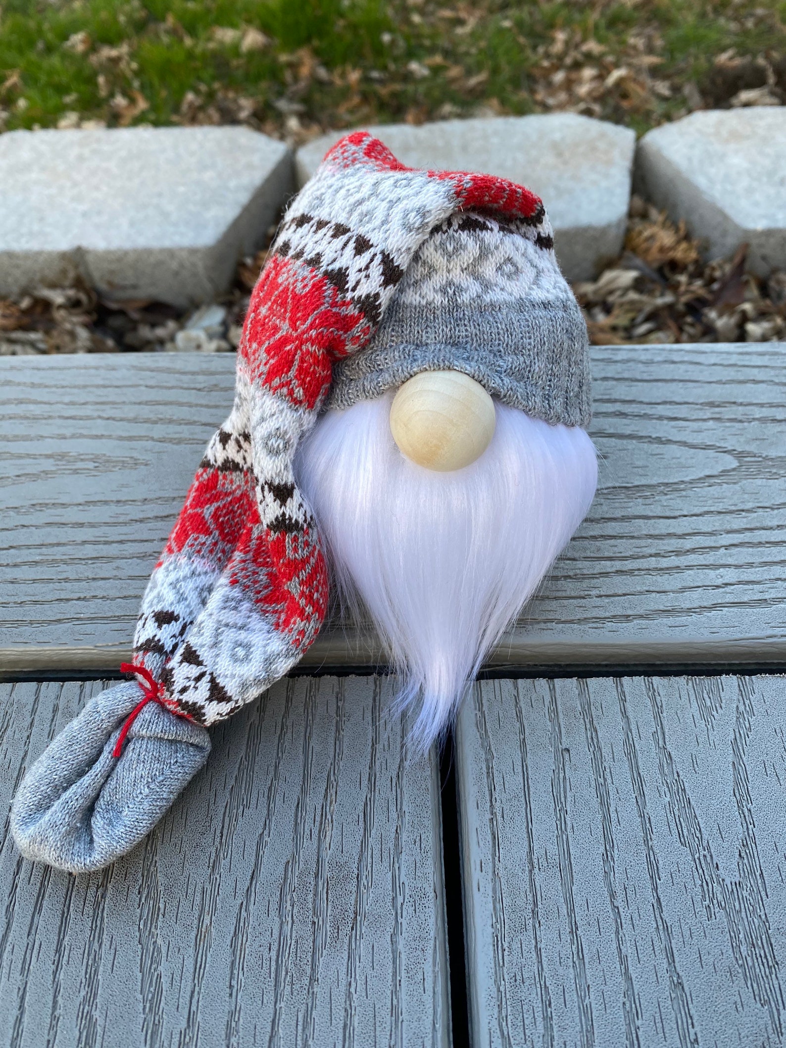 Feo gnomo de suéter de Navidad gnomo copo de nieve gnomo de - Etsy España