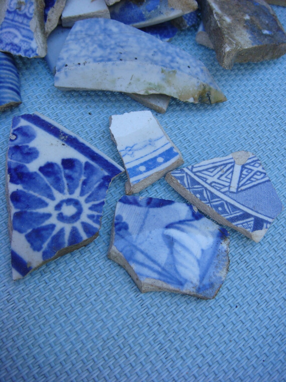 Vintage Caribbean Pottery China Shards From the British West Indies - Etsy