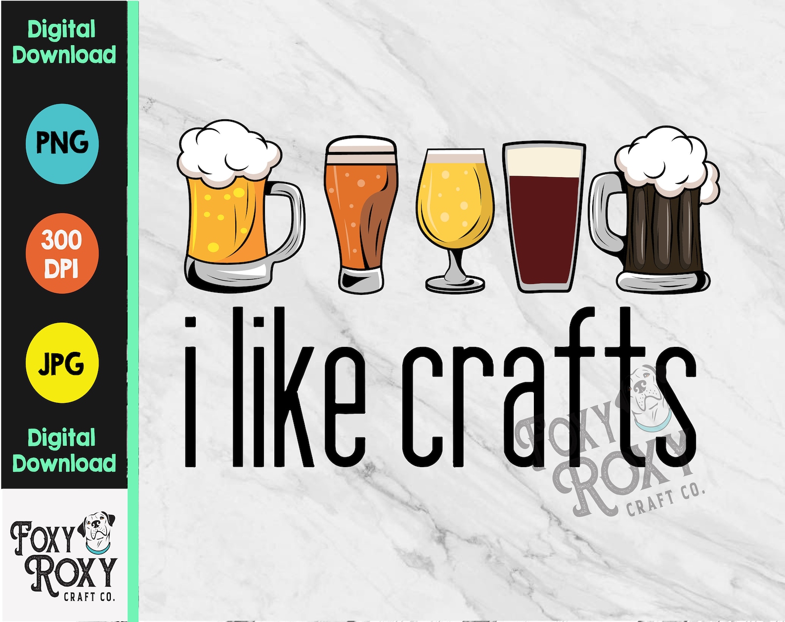 I Like Crafts Beer PNG Jpeg Printable Sublimation DTG - Etsy
