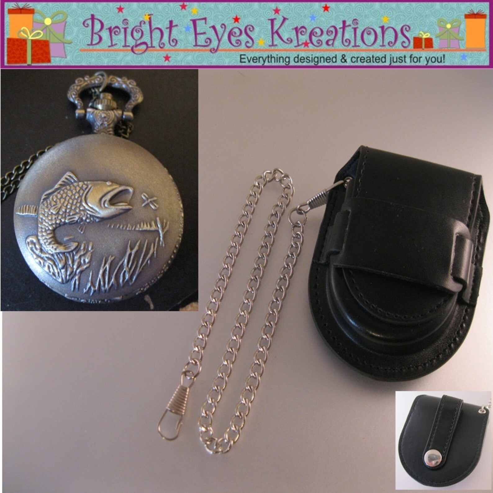 Custom Made Fishing Fish Fisherman Pocket Watch Personalized - Etsy