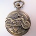 Biker Motorcycle Pocket Watch W/personalized Photo/message Fob W/14 ...