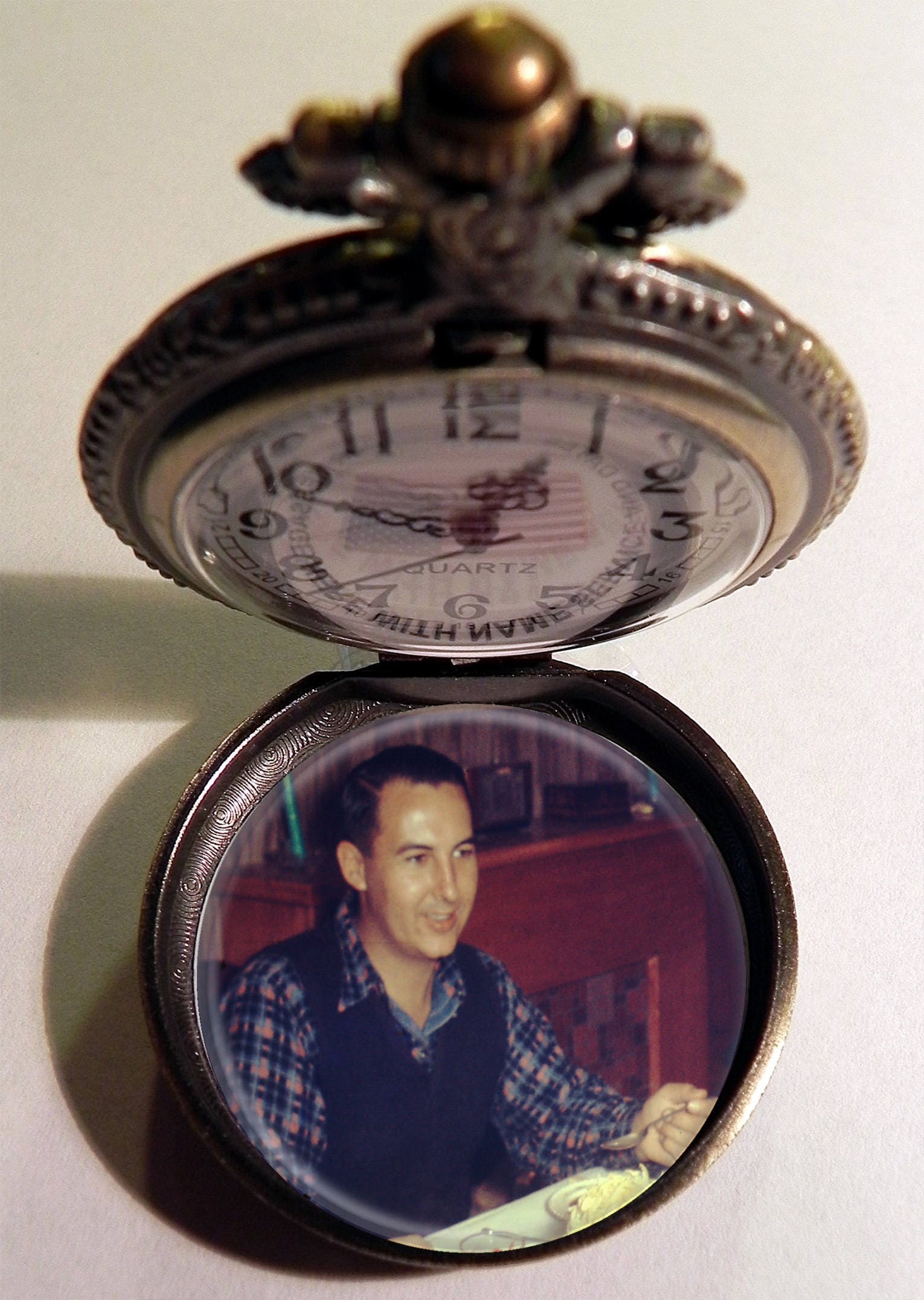 Personalized Pocket Watch With Your Own Photo & Message Custom - Etsy