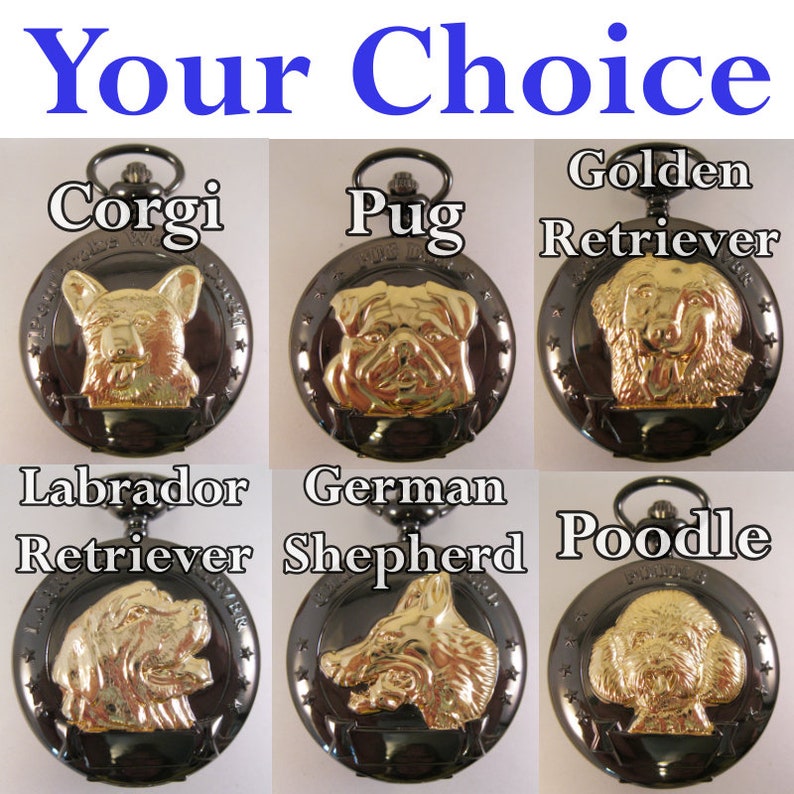 Vintage Style GOLDEN RETRIEVER Dog Pocket Watch W/your Personalized ...