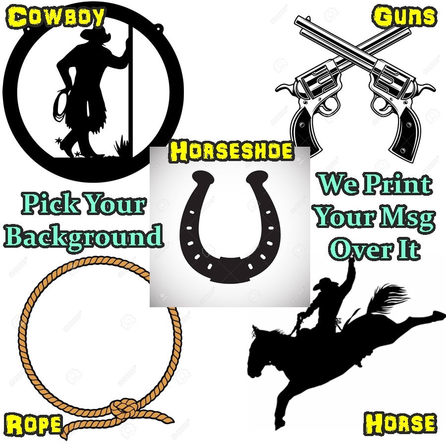 WESTERN COWBOY Pocket Watch Custom Made W/personalized Message | Etsy