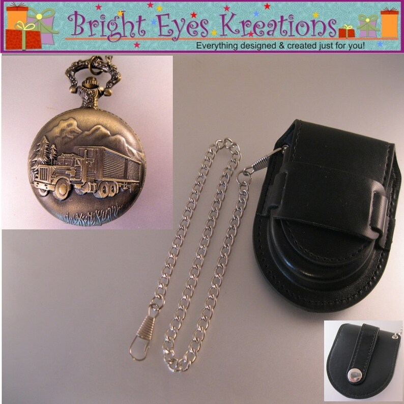 18 Wheeler Trucker Pocket Watch W/your Personalized Message | Etsy