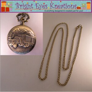 18 Wheeler Trucker Pocket Watch W/your Personalized Message Gift for ...