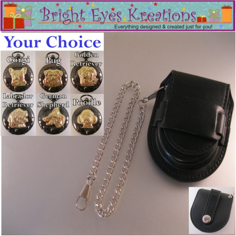 Vintage Style POODLE Dog Pocket Watch W/your Personalized Message ...