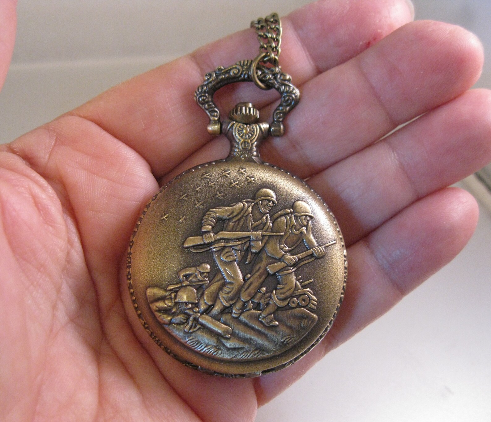 US Military Pocket Watch Personalized Photo W/your Choice of - Etsy