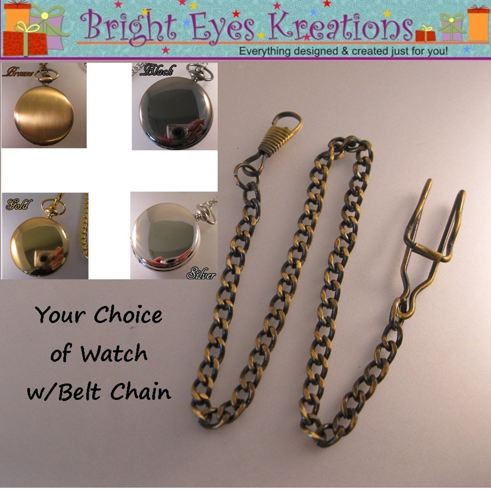 CUSTOM Personalized Message Pocket Watch With Your Choice of | Etsy